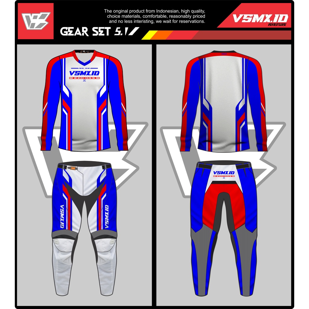 Jarsey set trail motocross bicycle mtb downhill brand vsmx.id limited ...