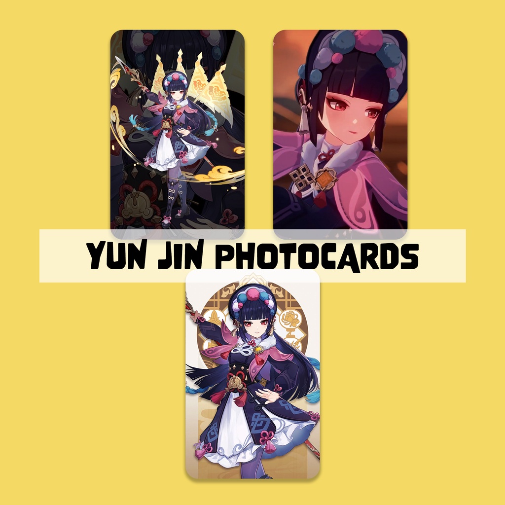 Genshin Impact Photocards - YUN JIN Textured Photocards Front and Back ...