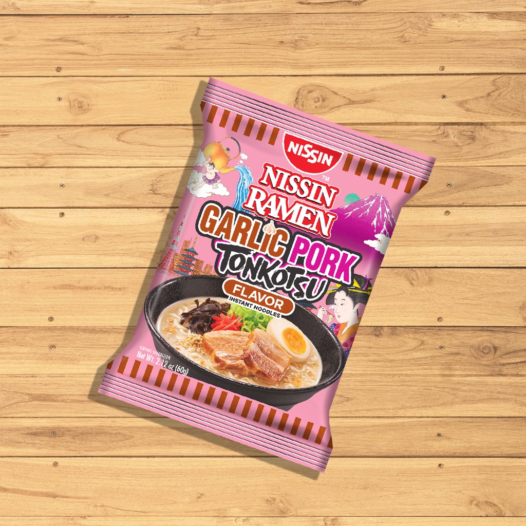 Nissin Ramen Garlic Pork Tonkotsu (60g) | Shopee Philippines