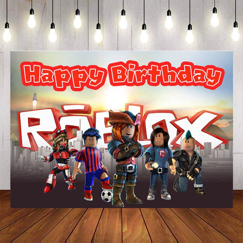 Roblox Cartoon Backdrops For Photo Studio Game Theme Boys Birthday ...