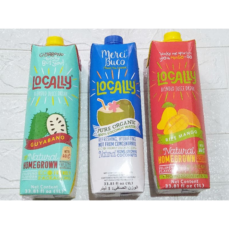 Locally Blended Juices Drink Guyabano/Ripe Mango/Pomelo/Merci Buco 1 liter | Shopee Philippines