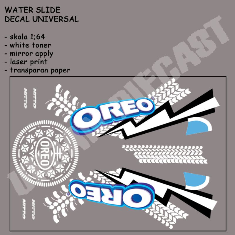Hot Wheels Decals White Toner Oreo Racing | Shopee Philippines