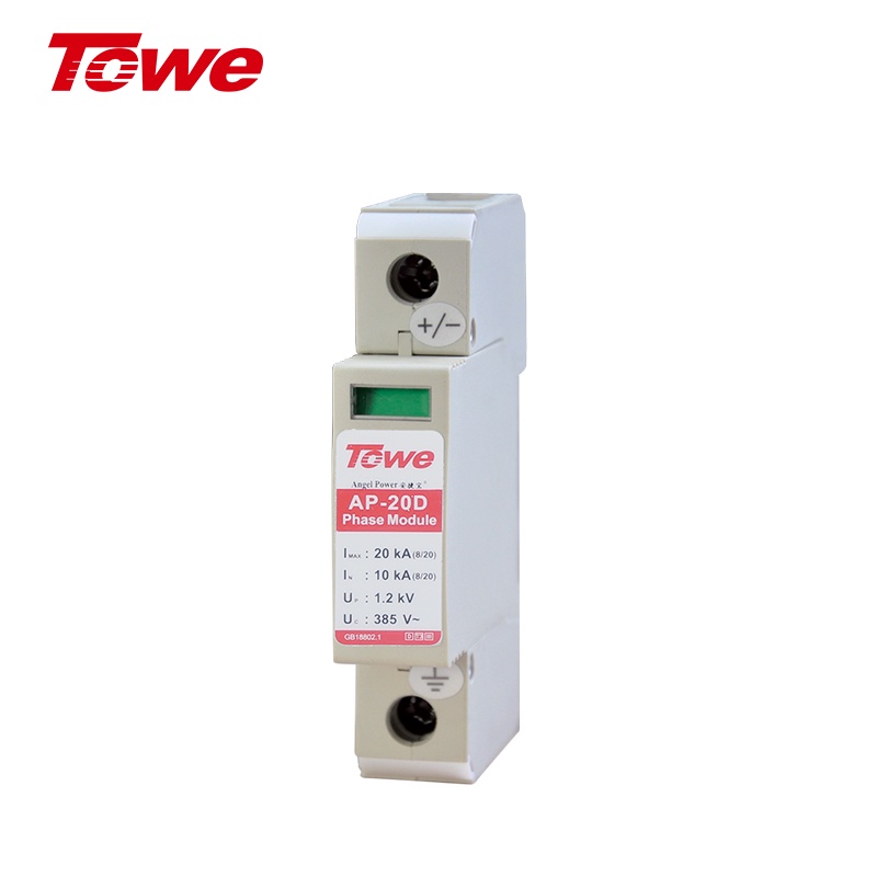 TOWE AP 20D 20kA SPD Single Module Low-voltage Arrester House Surge Protective Device Over ...