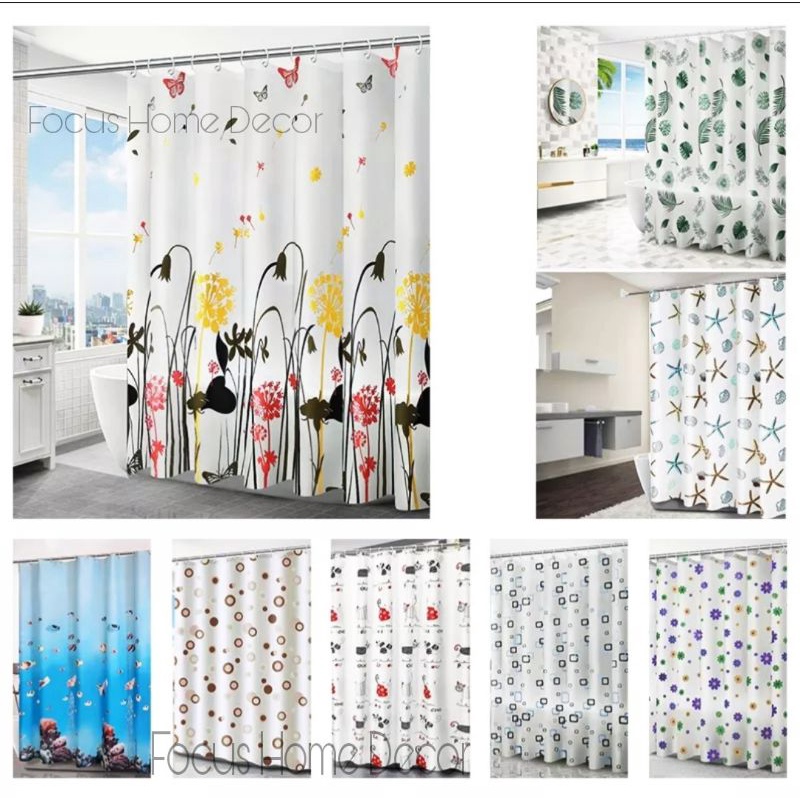 Printed Design Peva Plastic Shower Curtain S#CYP-04 (180*180cm ...