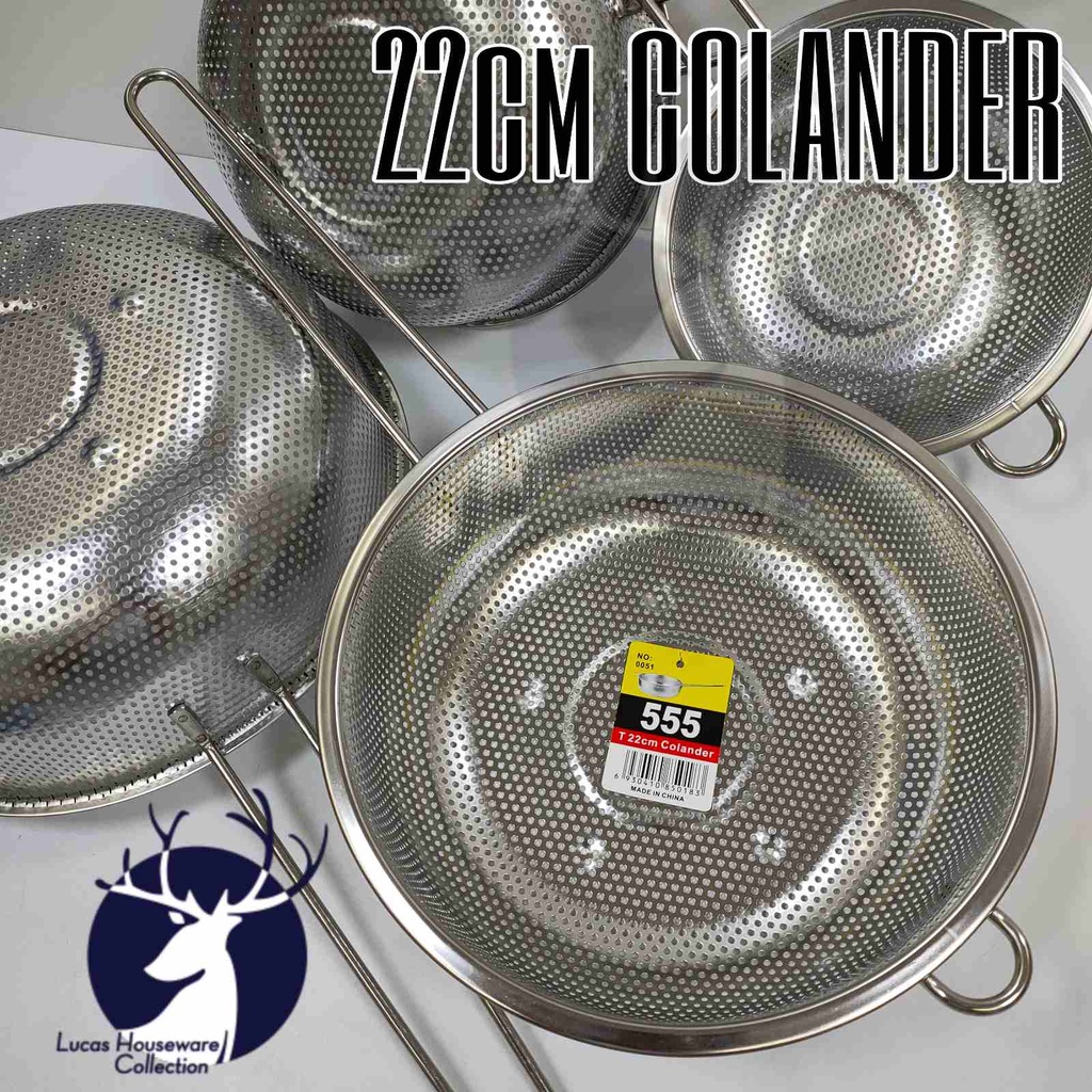 STAINLESS STEEL COLANDER STRAINER FRUIT PASTA FOOD BASKET/DRAIN BASKET ...