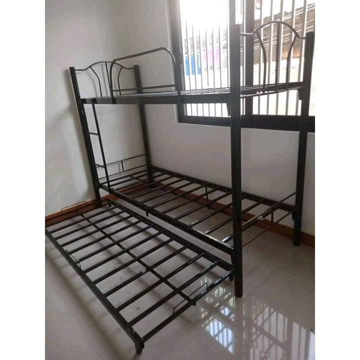 beds double deck with pullout bed with and without foam available ( single size only ) | Shopee ...