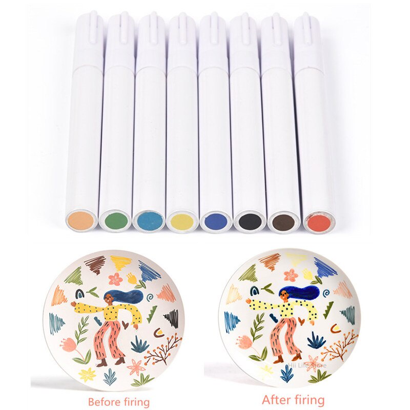 Pottery Art Underglaze Marker Pen Ceramic Pigment Ceramic DIY Painting ...
