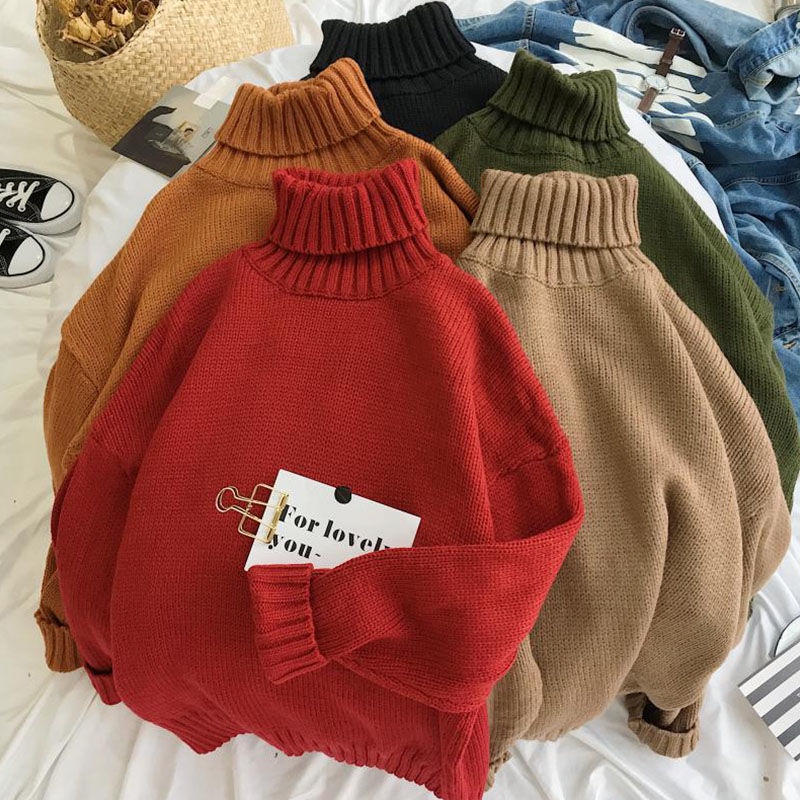 2020 Winter Turtleneck Sweater Knitwear Men Plus Fat Size Fatty Loose ...