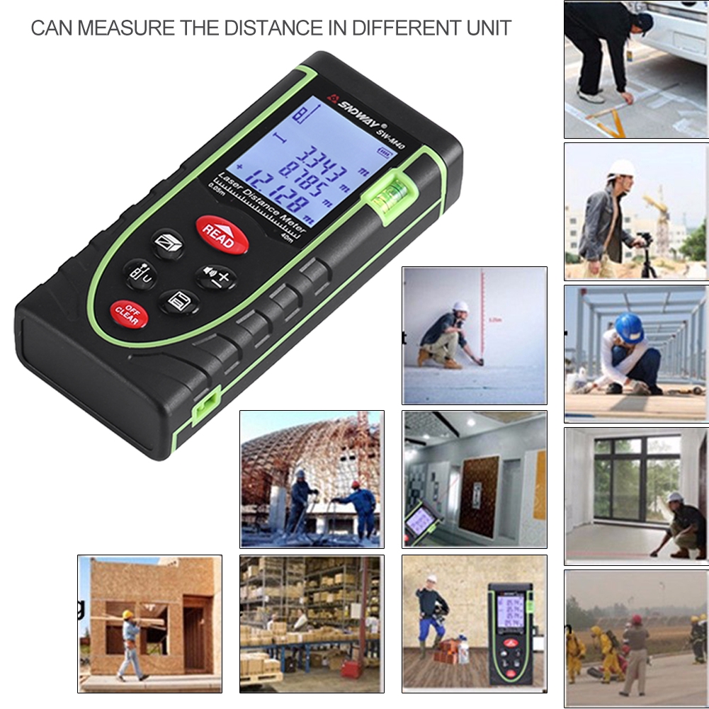home lifeDigital Laser Distance Meter Self Calibration Length/Area ...