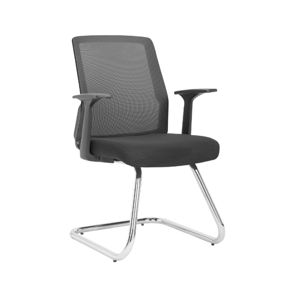 Ergodynamic AGENT GST Mid Back Office Guest Chair, Fixed Sled Base ...