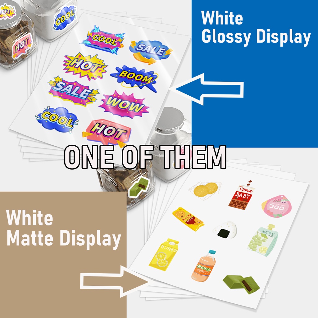 InkJet Printable PVC / Vinyl Sticker Paper A4, Glossy Matte White ...