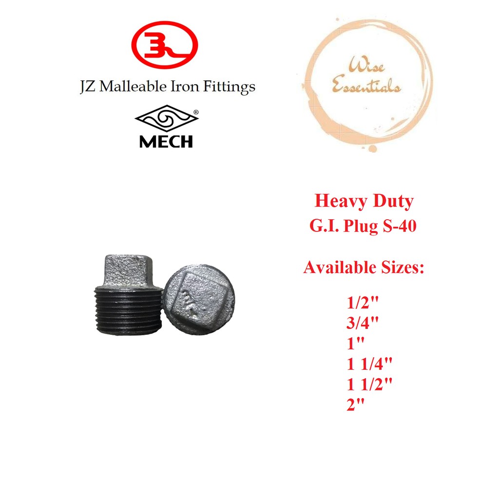 Heavy Duty G I Plug S40 | Shopee Philippines