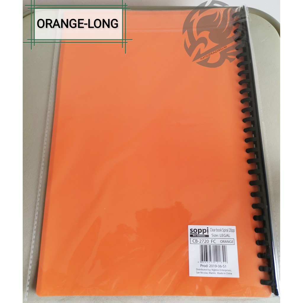 SOPPI CLEAR BOOK - LONG SIZE (20 SHEETS / PC) | Shopee Philippines