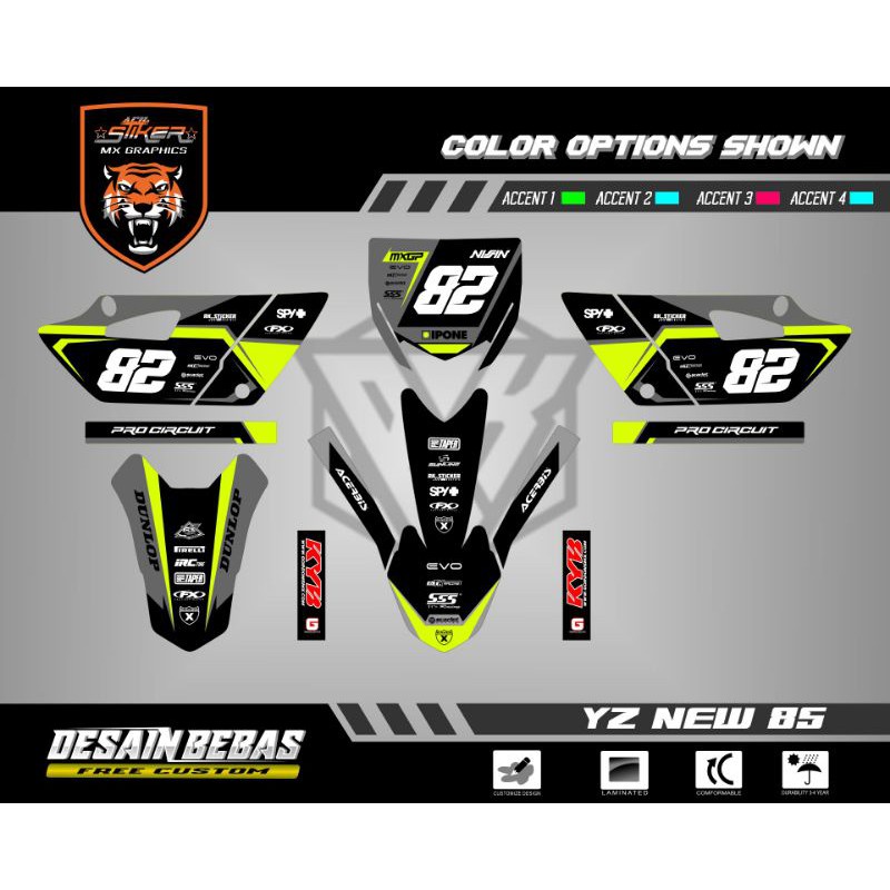 Sticker DECAL YZ 85 NEW DECAL TRAIL CUSTOM | Shopee Philippines