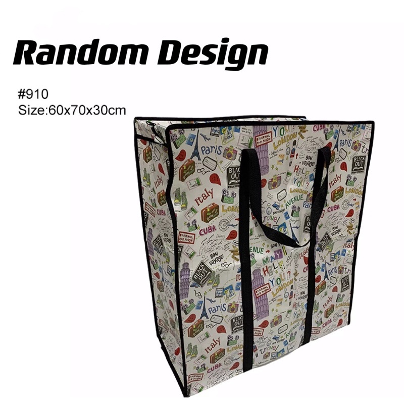 THICK AND STRONG DOUBLE ZIPPER SAKO BAG RANDOM DESIGN | Shopee Philippines