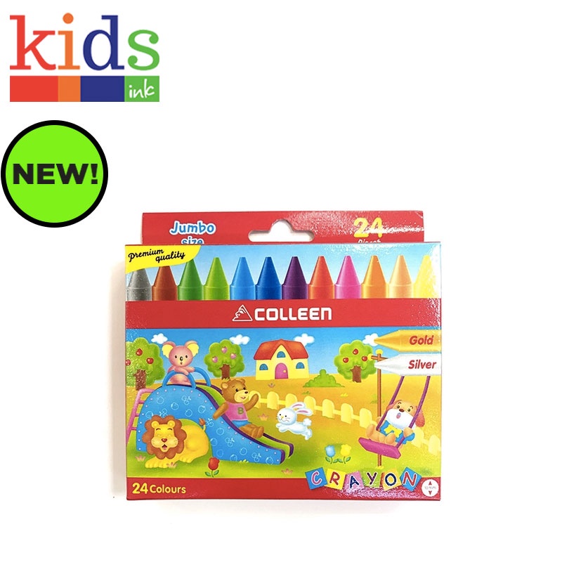 COLLEEN JUMBO CRAYON JC24 24 COLORS - Kids Ink | Shopee Philippines