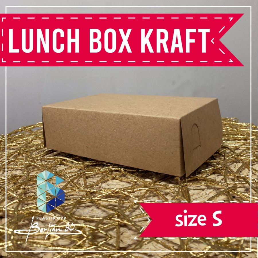 Brown Kraft Paper Lunch Box Size S Paper Food Container | Shopee ...