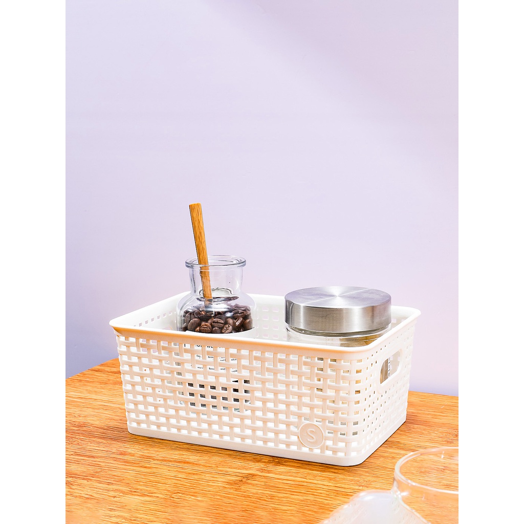 Miniso Plaid Square Storage Basket S | Shopee Philippines