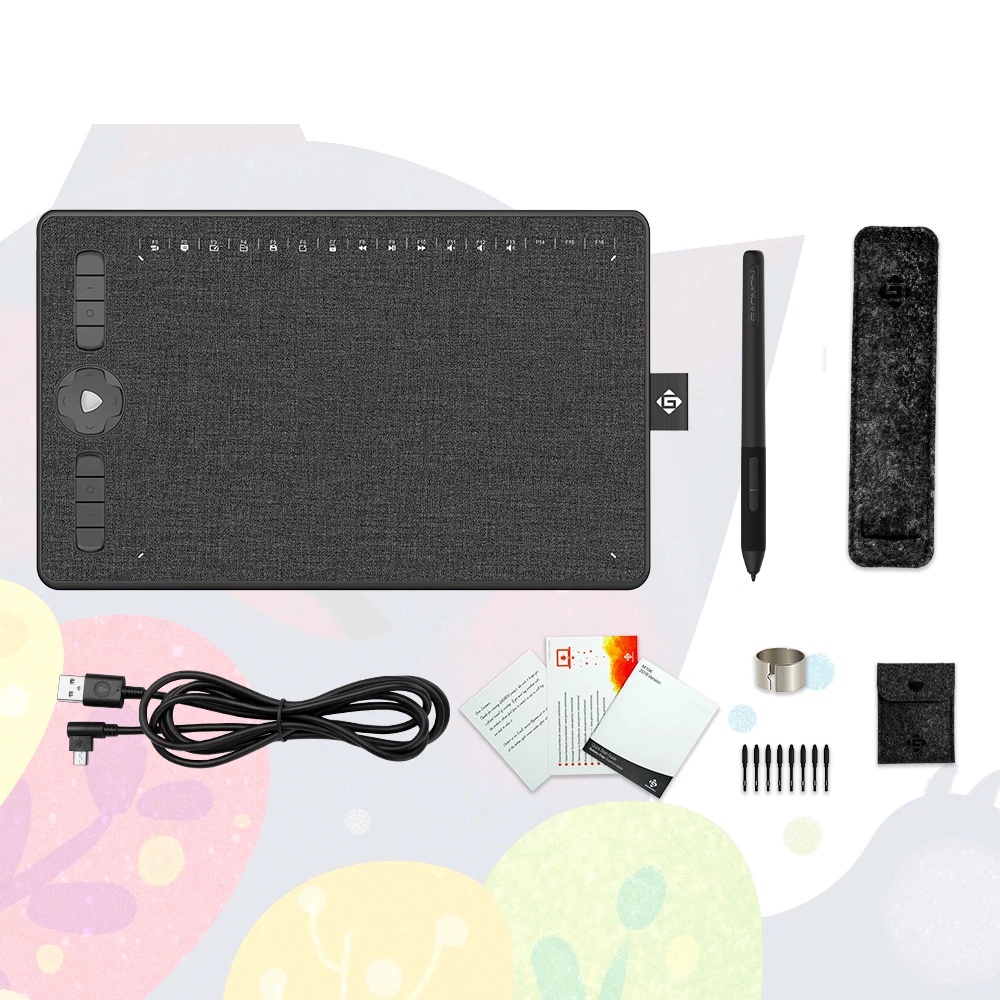 GAOMON M1230 Pen Tablet & 2 Finger Gloves - 12’’ Android OS Supported ...