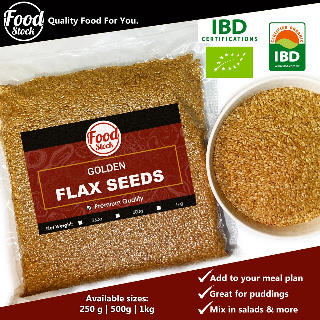 Golden Flax Seeds Organic (250g, 500g, 1kg) | Shopee Philippines