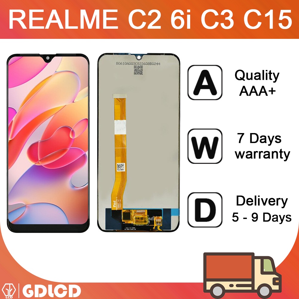 For Realme C2 LCD 6i 5i C3 C11 C12 C15 RMX2040 oppo A1K LCD Display ...