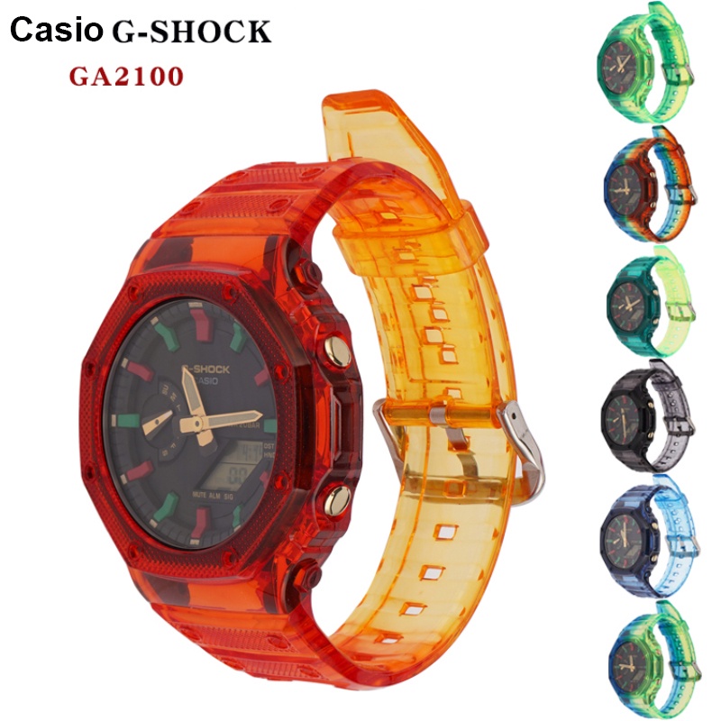 Colorful Resin Sport Strap for GA-2100 Transparent Men Replace GA2100 ...