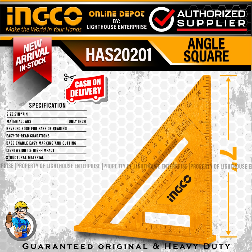 INGCO 7*7 Angle Square (HAS20201) *LIGHTHOUSE ENTERPRISE* | Shopee ...