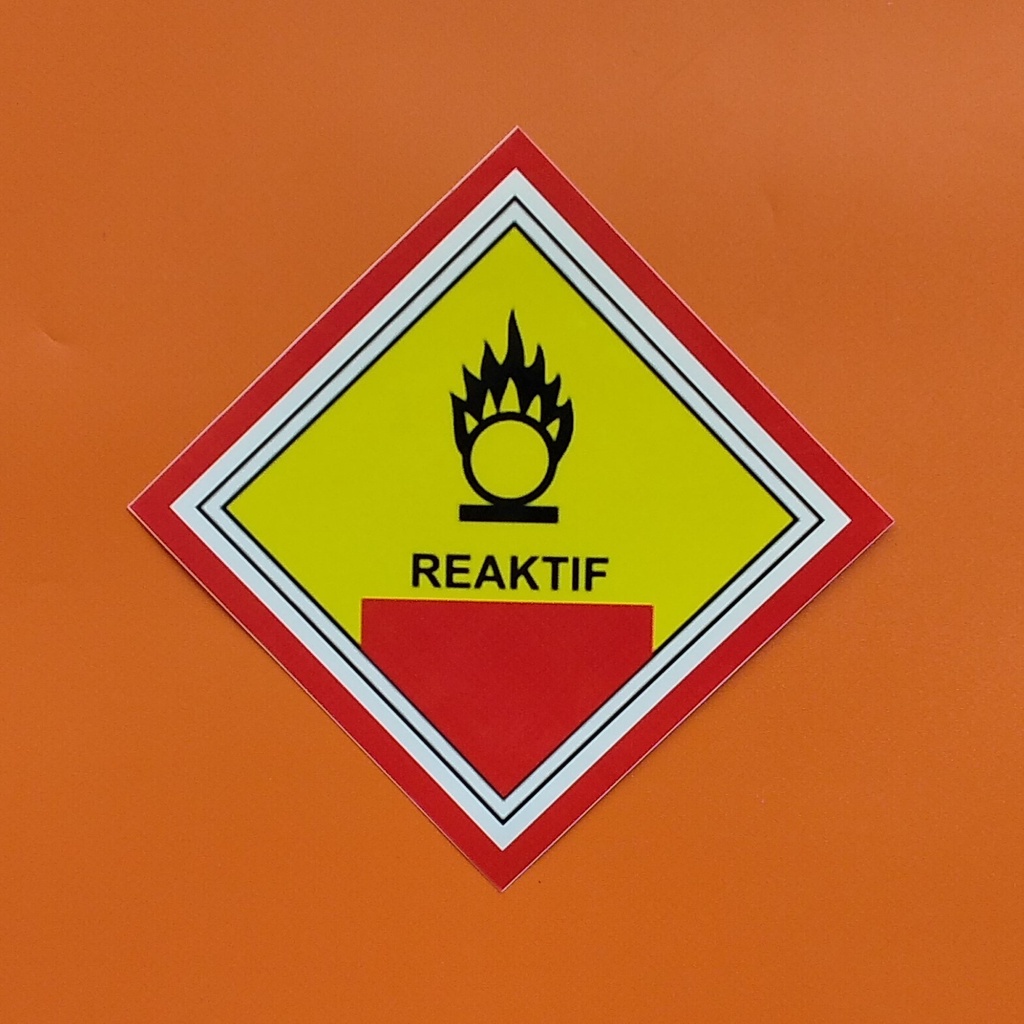 Reactive Waste Stickers - B3 Waste Stickers - Dangerous and Toxic Waste ...