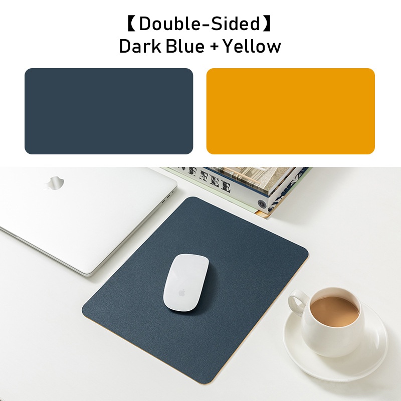 Non-Slip Double-Sided PU Leather Mouse Pad - Stay in Place Design ...