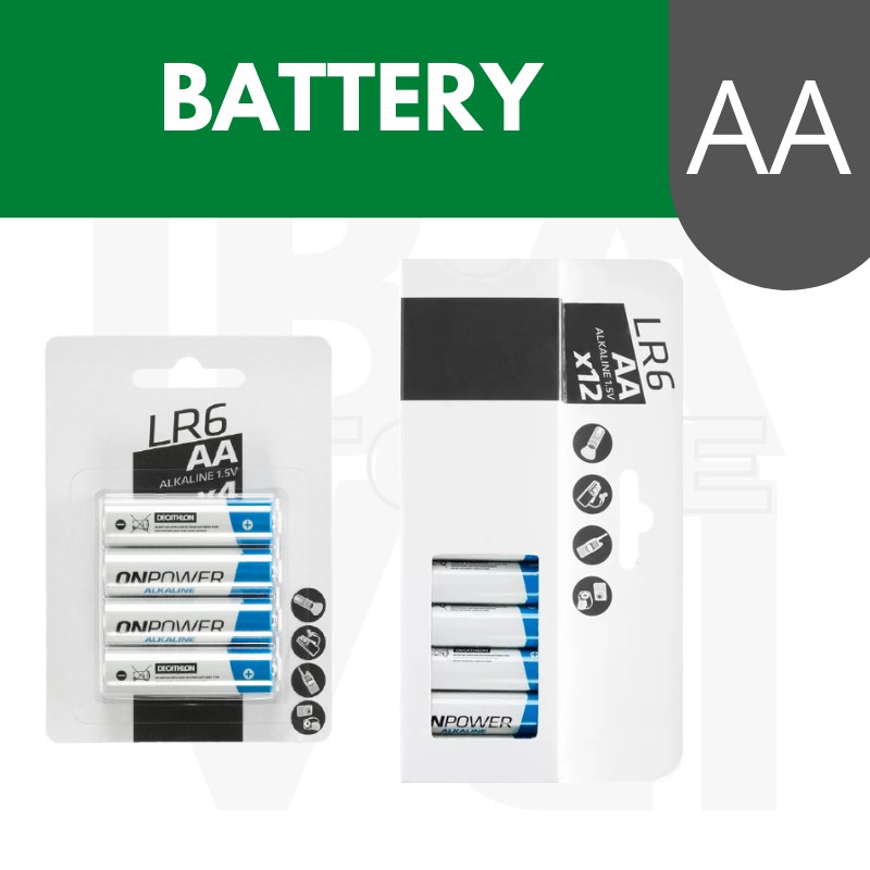 Decathlon Forclaz Alkaline Battery AA Set of 4pcs and 12pcs | Shopee ...