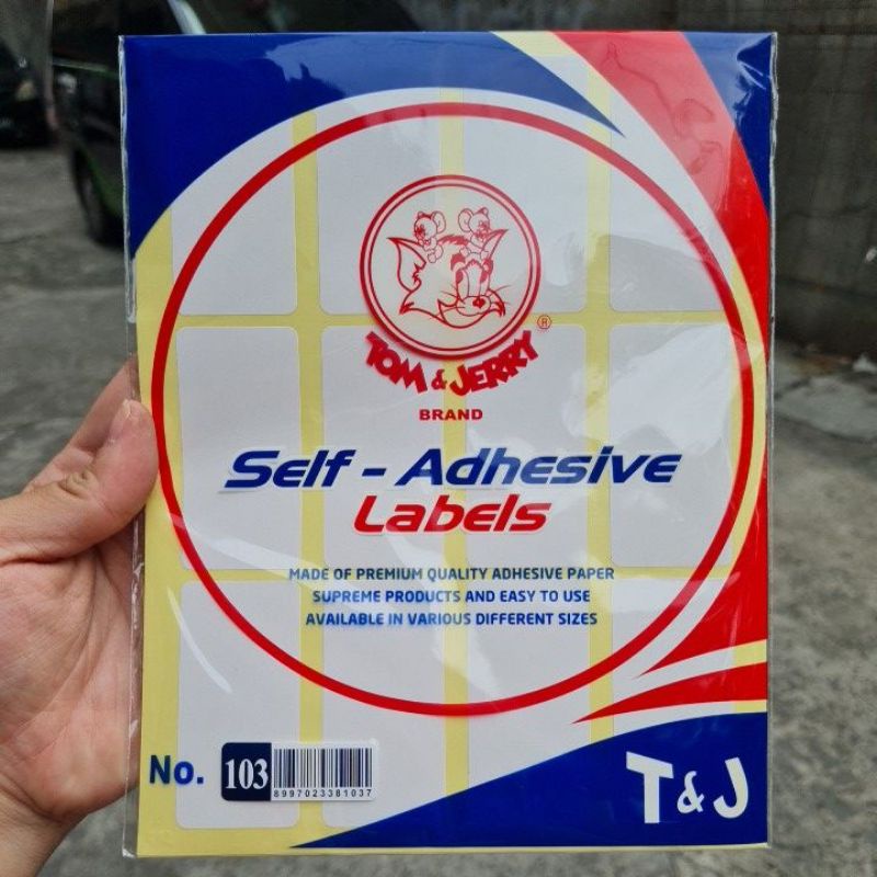 Sticker label no.103 tom & jerry self adhesive labels | Shopee Philippines