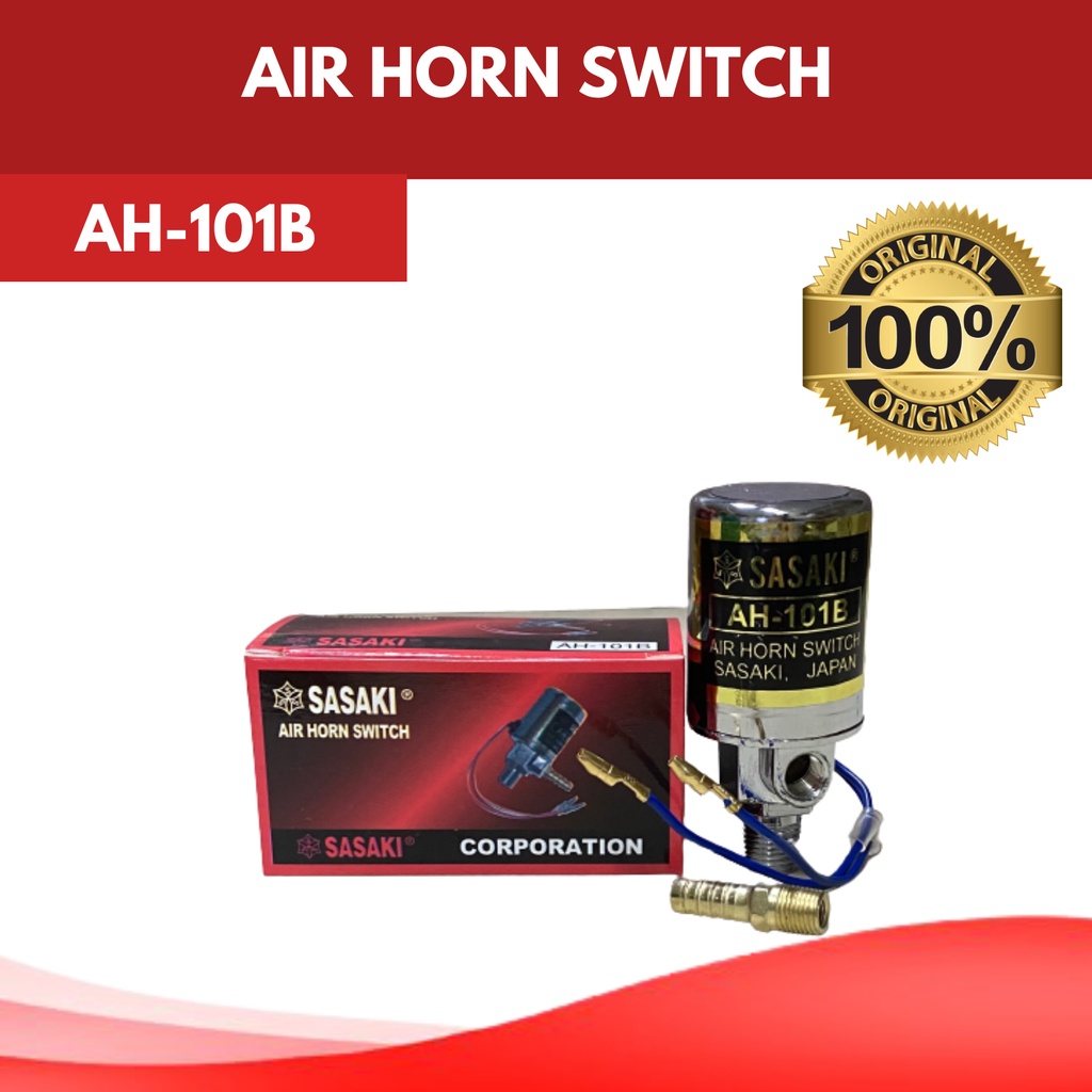 Original Sasaki Japan High Quality Universal AH-101B Autovolt Air Horn Switch | Shopee Philippines