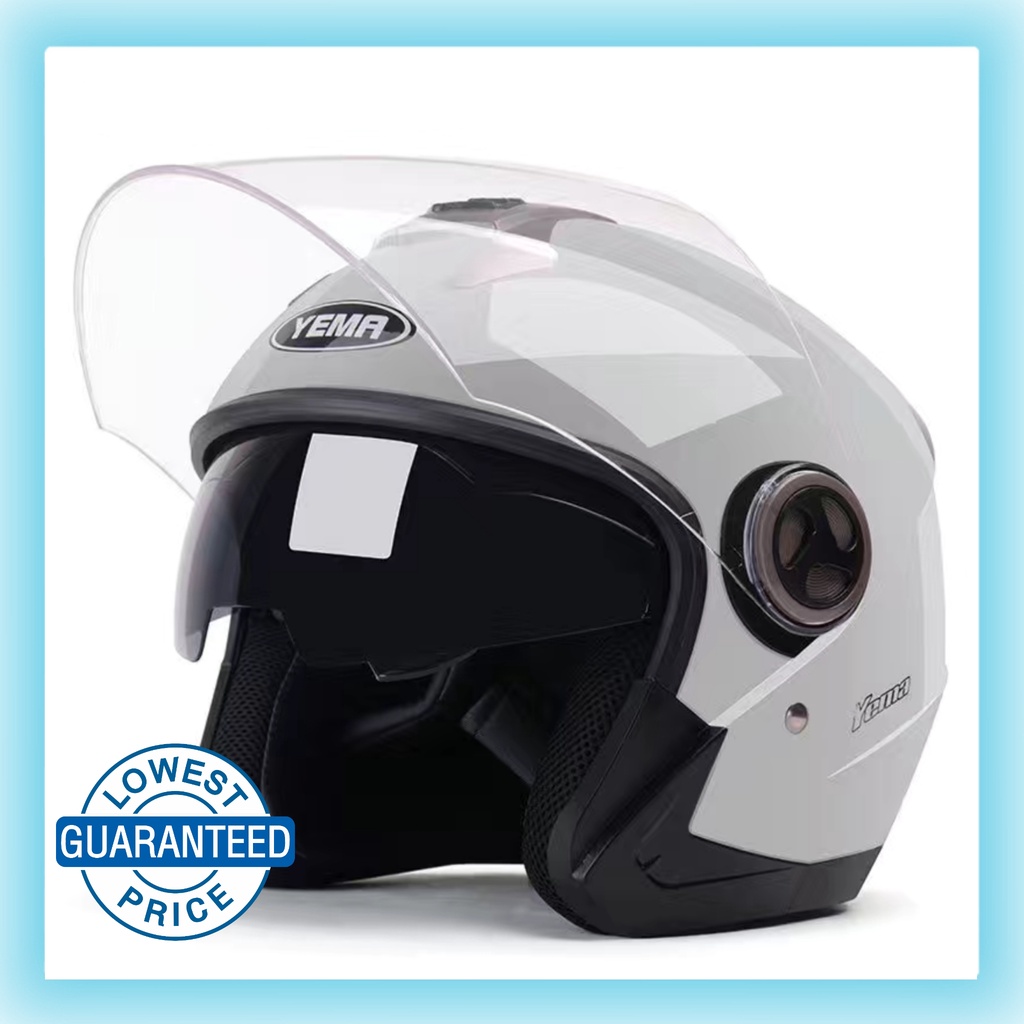 Double Mirror Motorcycle Half Face Helmets Open Face Cycling/Bicycle ...
