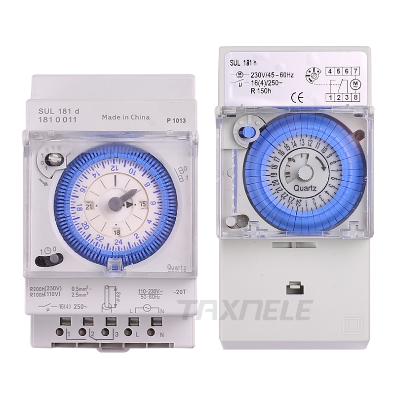 SUL181h SUL181d Mechanical Timer 24 hours Time Switch Relay Electrical Programmable Timer 24 ...