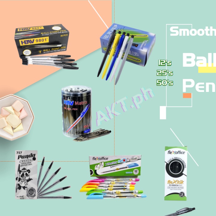 Click Ballpoint Pen (50 Pcs in 1 Box, 48 Pcs in 1 Box, 12 Pcs in 1 Box ...