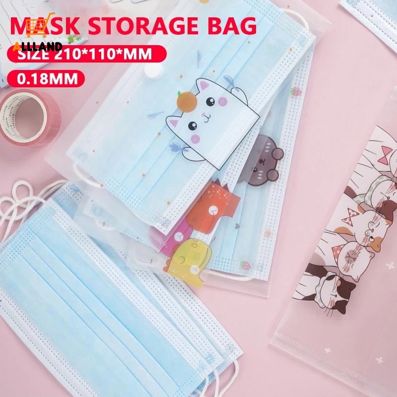Cute Cartoon Mask Storage Bags/ Anti Dust Disposable Masks Save Bag ...