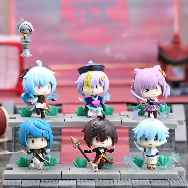 Genshin Impact Figure Set of 7 Characters and Seven Angels Statue (Klee ...