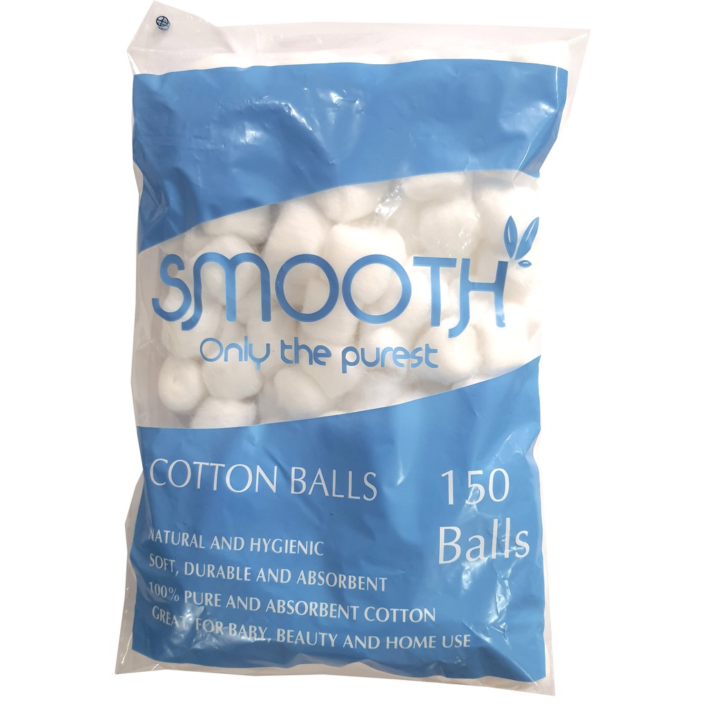 SMOOTH Only the Purest Cotton Balls 150s | Shopee Philippines