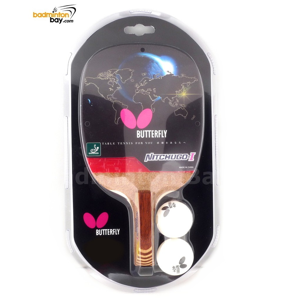 Butterfly Nitchugo-I Penhold Table Tennis Wood Racket Preassembled With ...