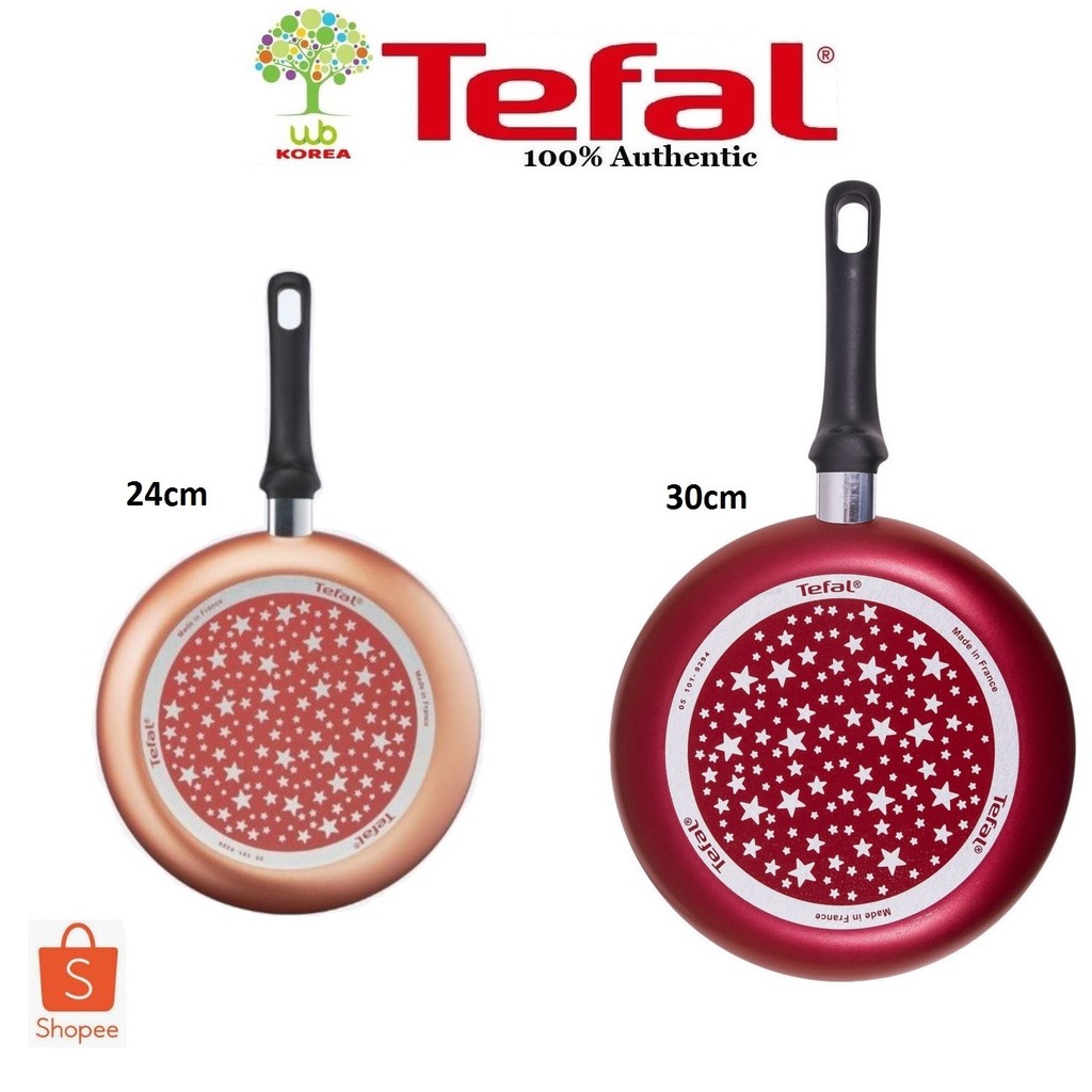 TEFAL Star Collection Fry Pan 24cm (Bronze) with 30cm (Red) | Shopee ...