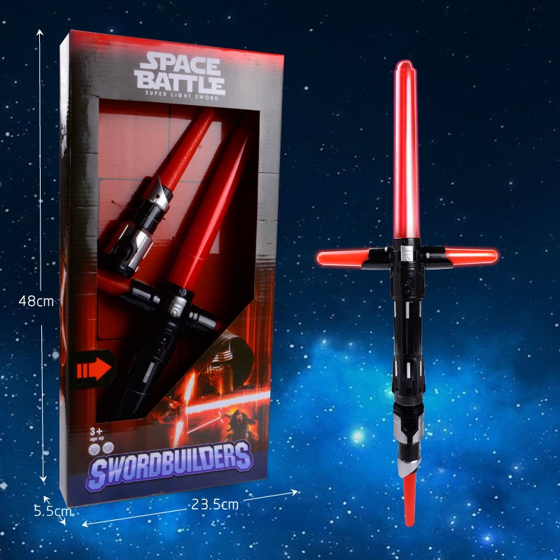 Lightsaber Star Wars Laser Sword Retractable Luminous Toy Cross Sound ...