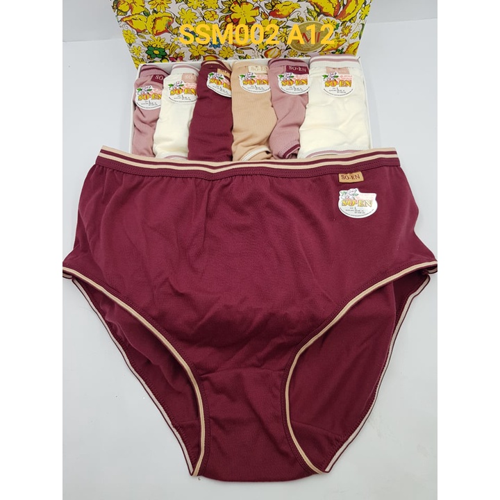 SSM002 SO-EN SEMI PANTY for ladies by 3, by 6 & by 12-ACTUAL SET COLOR ...