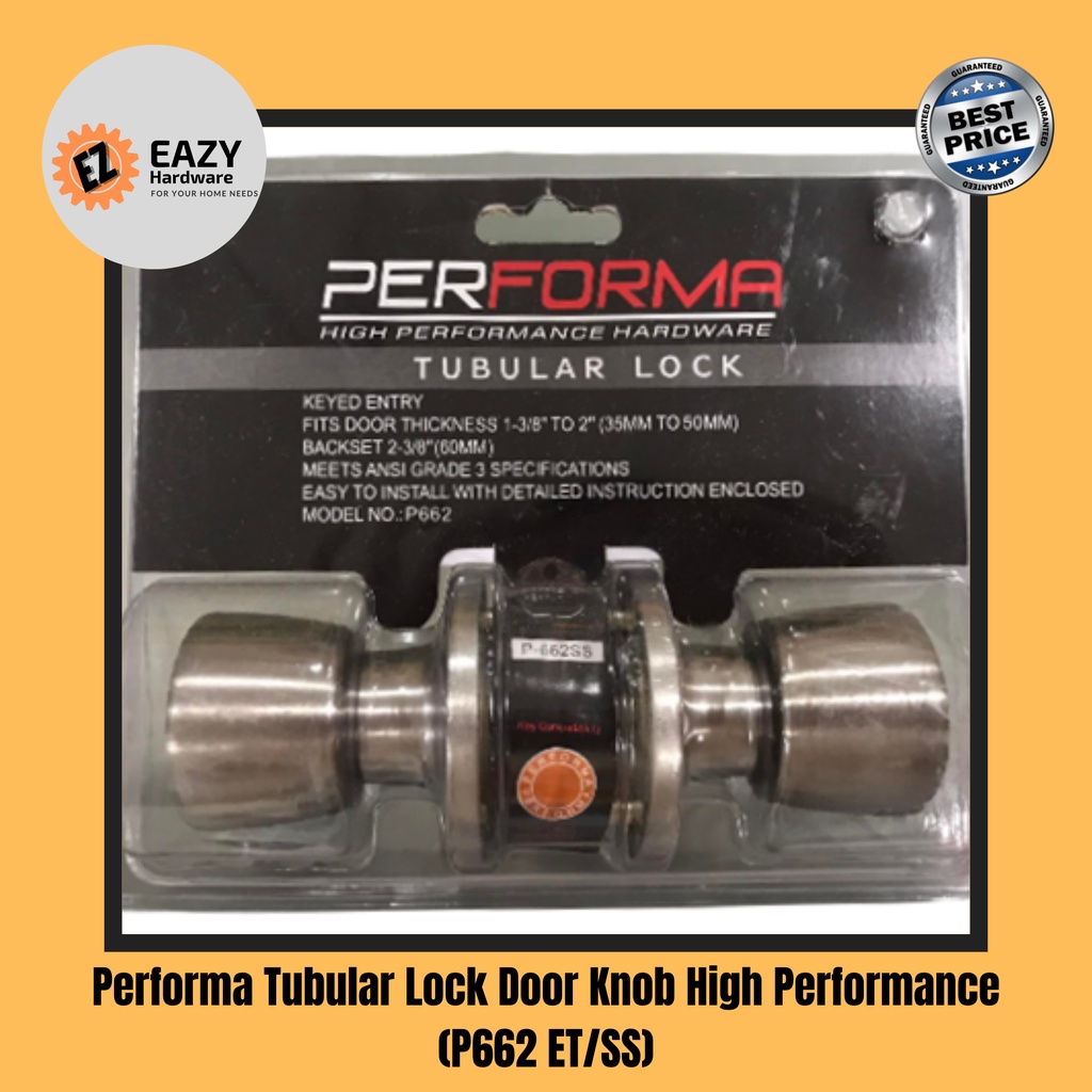 Performa Super Heavy Duty Tubular Lock Door Knob High Performance (P662 ...