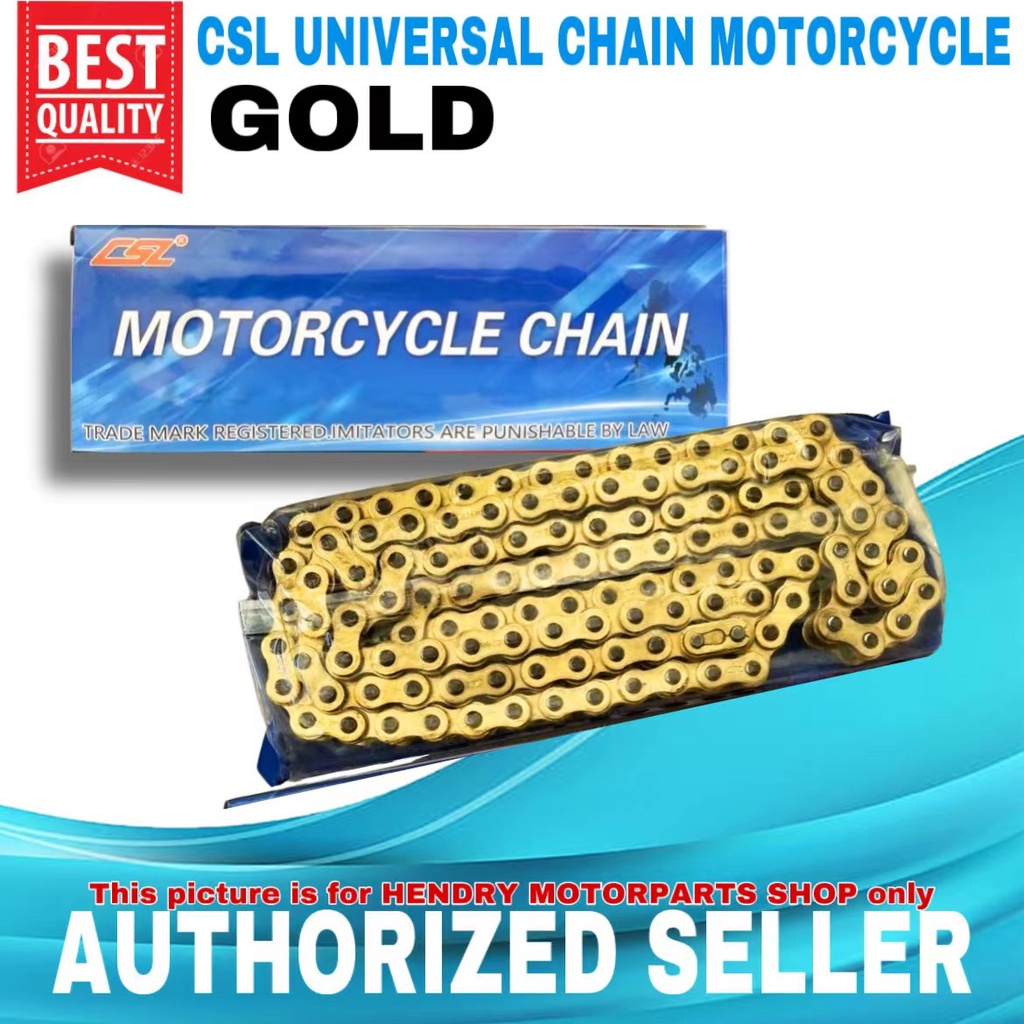 CSL GOLD Universal Motorcycle Chain 428H-110L/120L/130L 428-110L/120L Japan Quality | Shopee ...