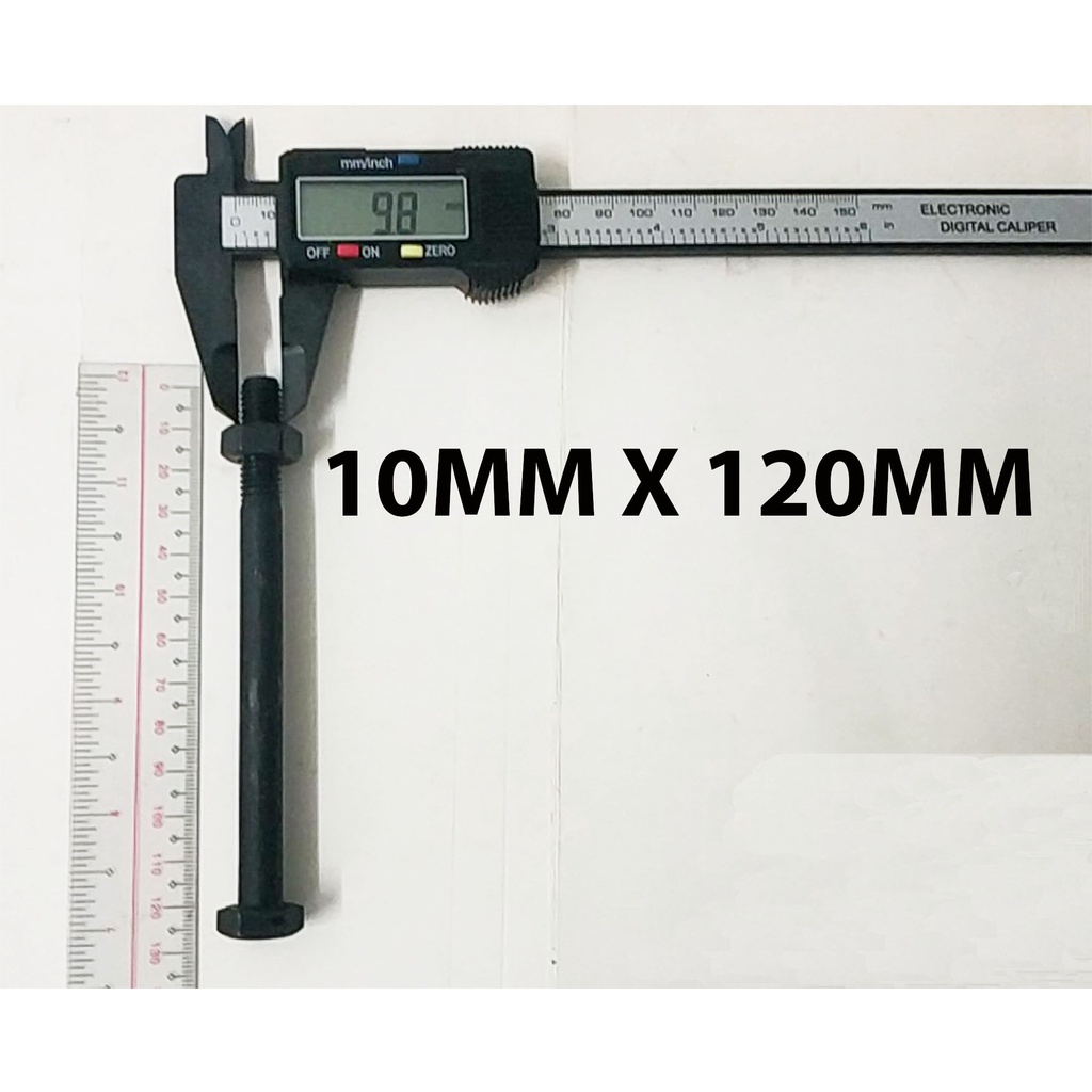 HT BOLT 10MM X 120MM WITH 1 PIECE NUT ( HI TENSILE ) | Shopee Philippines