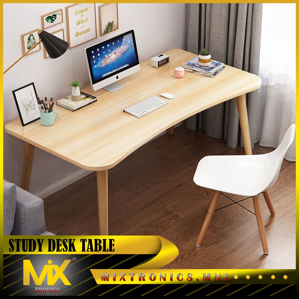 Mixtronics.mnl Simple Study Table Natural Pine Wood Working Table | Shopee Philippines