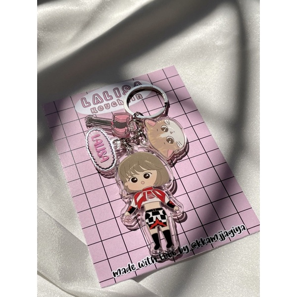 Kkamjjagiya - Lalisa Keychain with mini keychains (double sided ...