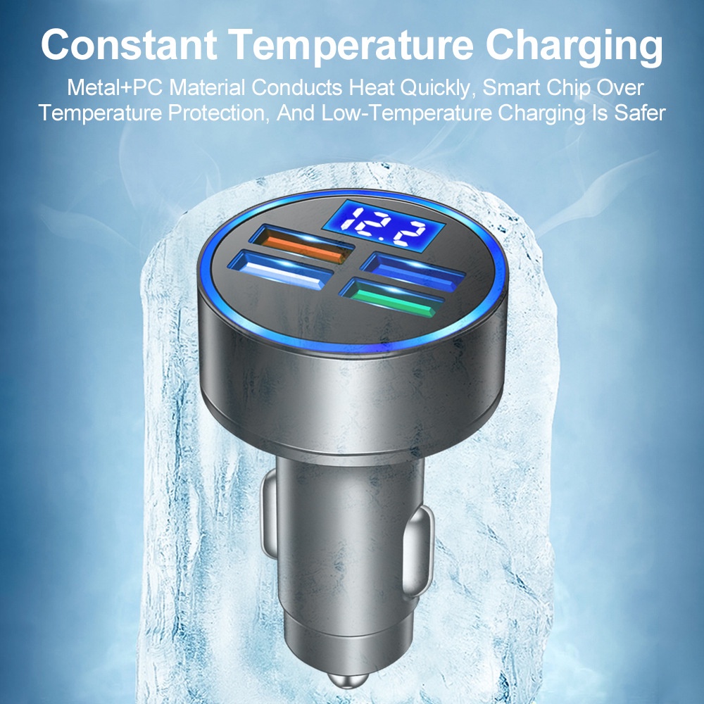 4 Ports Usb Car Charge PD Adoptor In Car Fast Charging For i-Phone Type ...