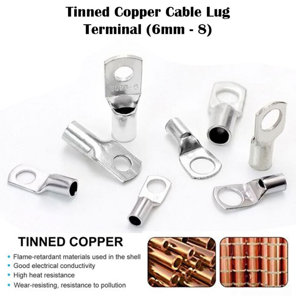 Sino Tinned Copper Cable Lug Terminal - Pure Copper / Tin Plated / High ...