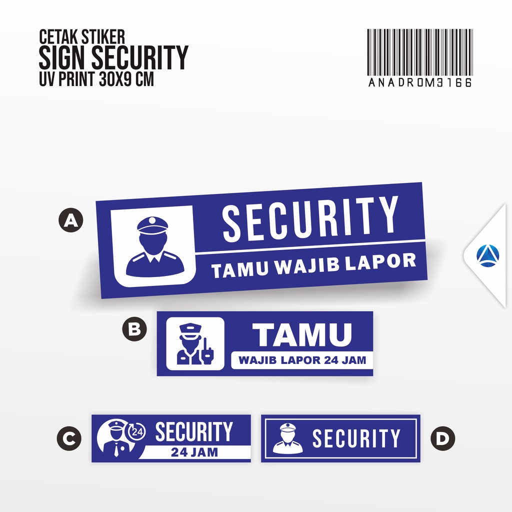 Security Sign Sticker | Security Guard Post Sticker | Anadrom Sticker ...